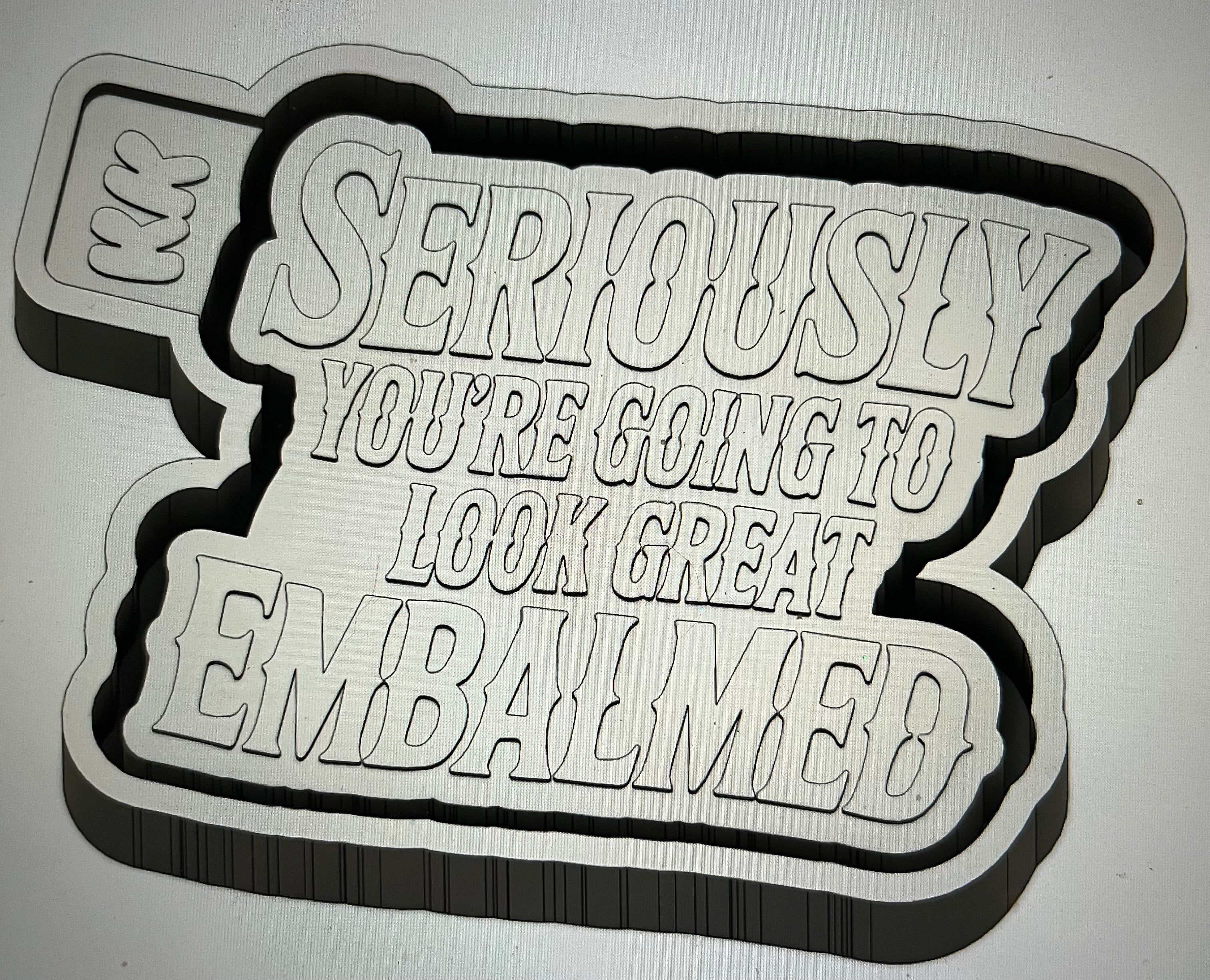 Seriously You Will Look Good Embalmed Mold – Karcher Kreations